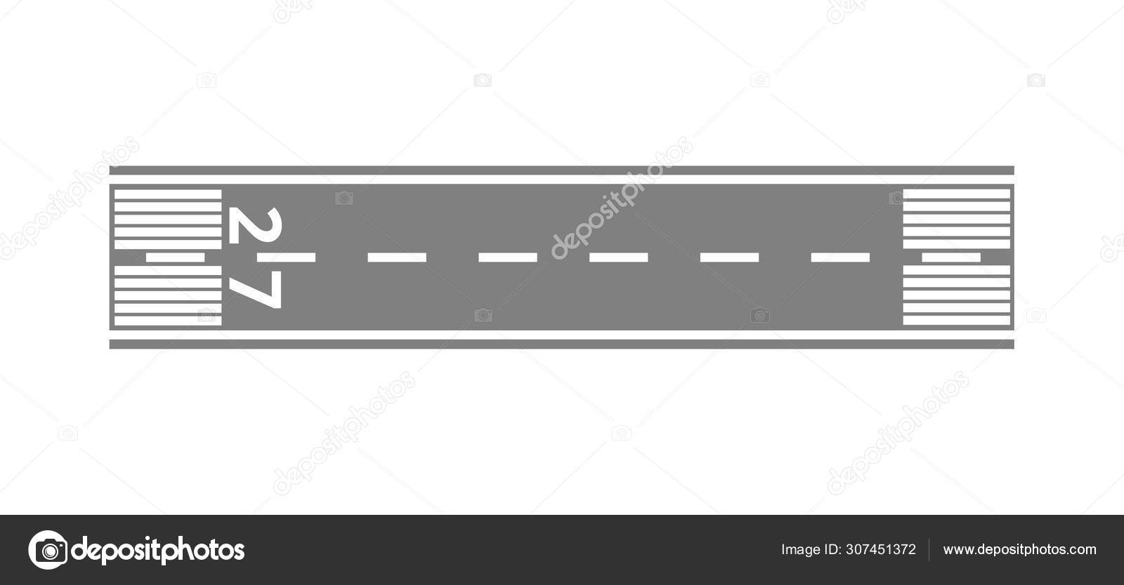 Direct runway at the airport for aircraft landing from the air. Stock ...