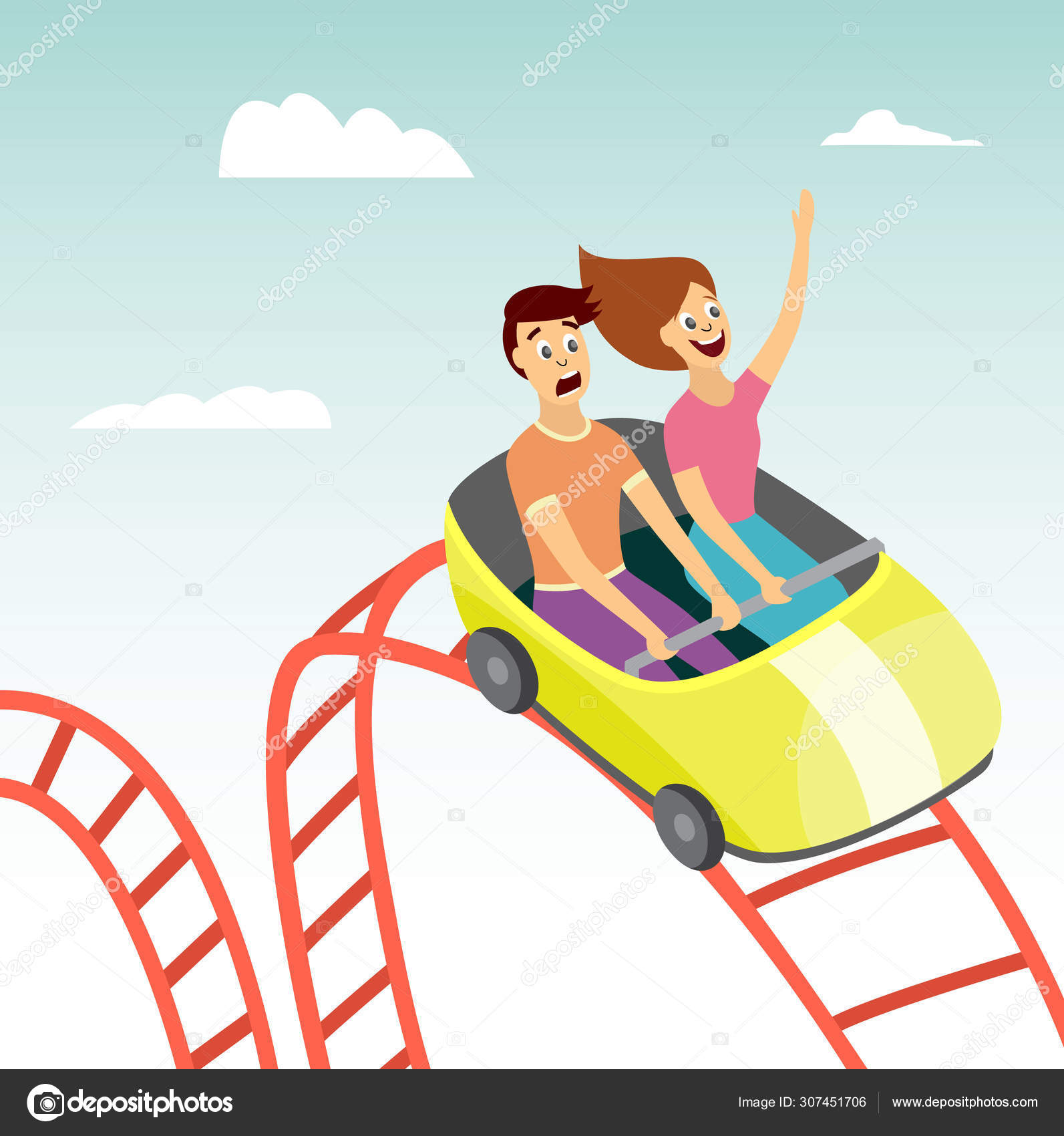 Scared People On Roller Coasters