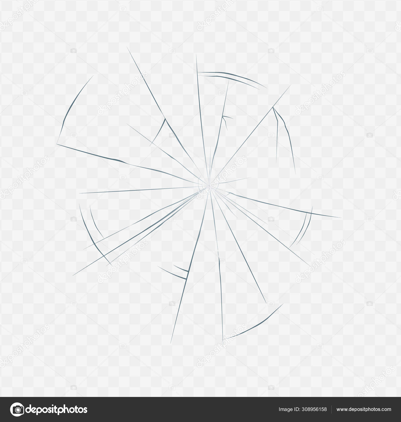 Cracked Glass Texture Transparent