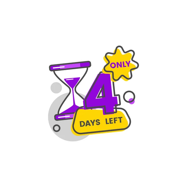 Only 4 days left Vector Art Stock Images | Depositphotos