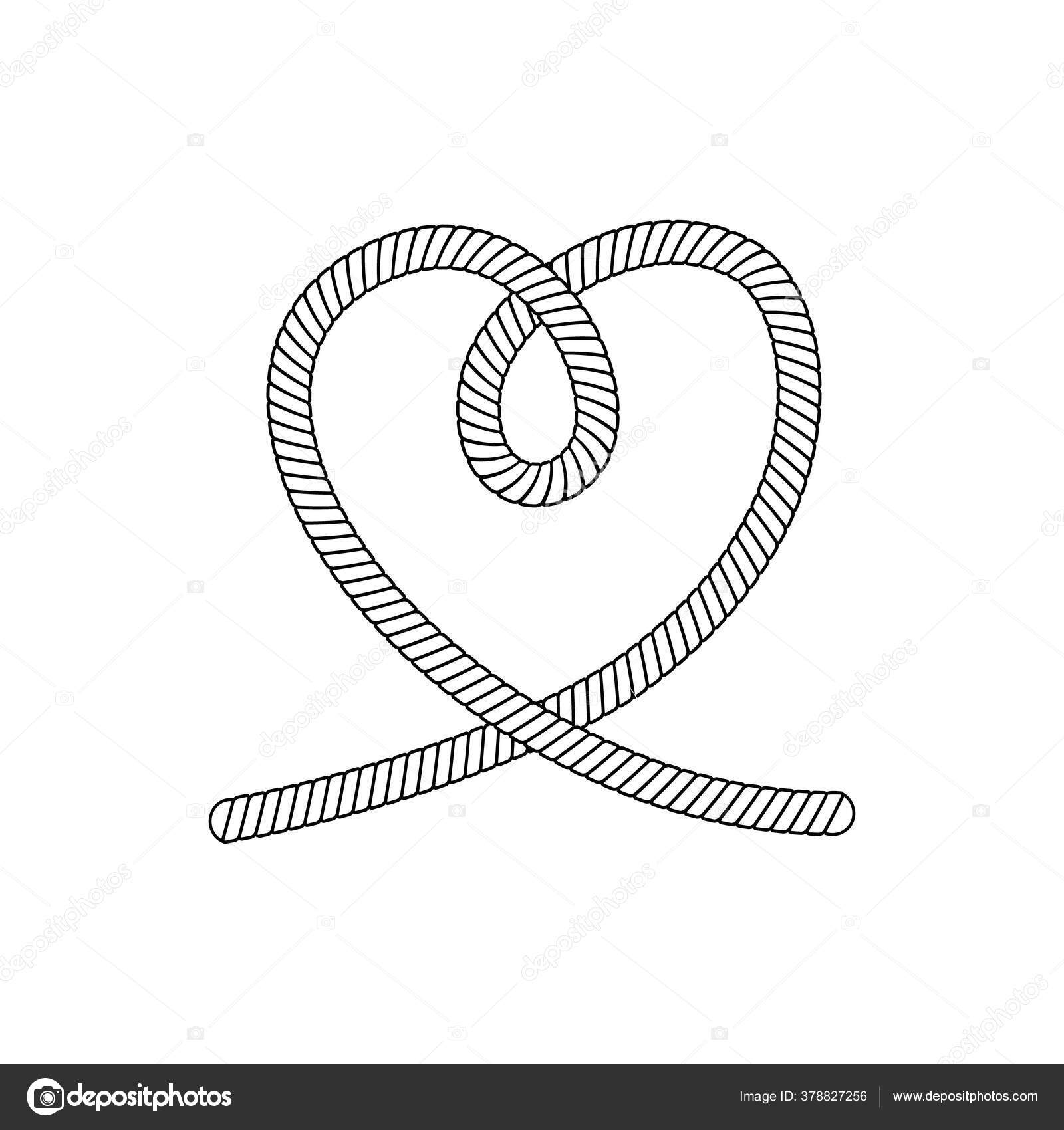 The form and shape of the heart out of the loop. Stock Vector by ...