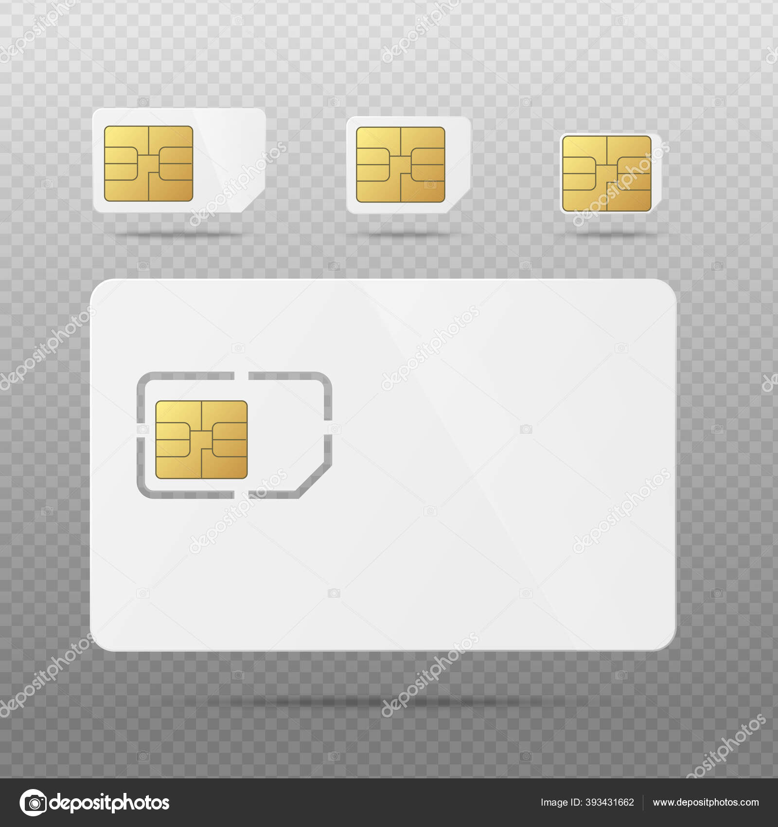 Template for mobile company sim cards, realistic vector illustration ...