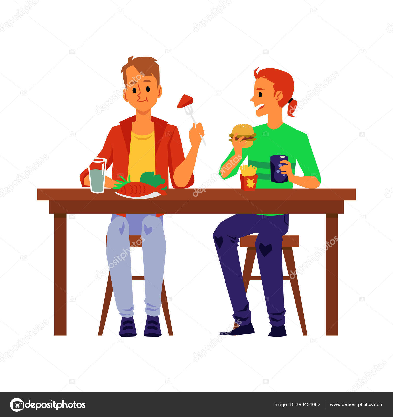 Clipart Of People Dining Out
