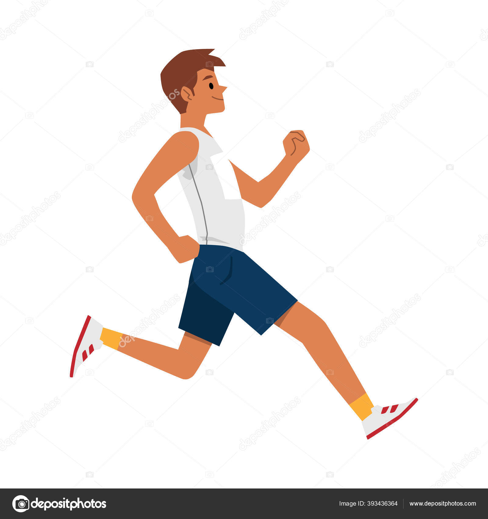 Cartoon Person Running Fast