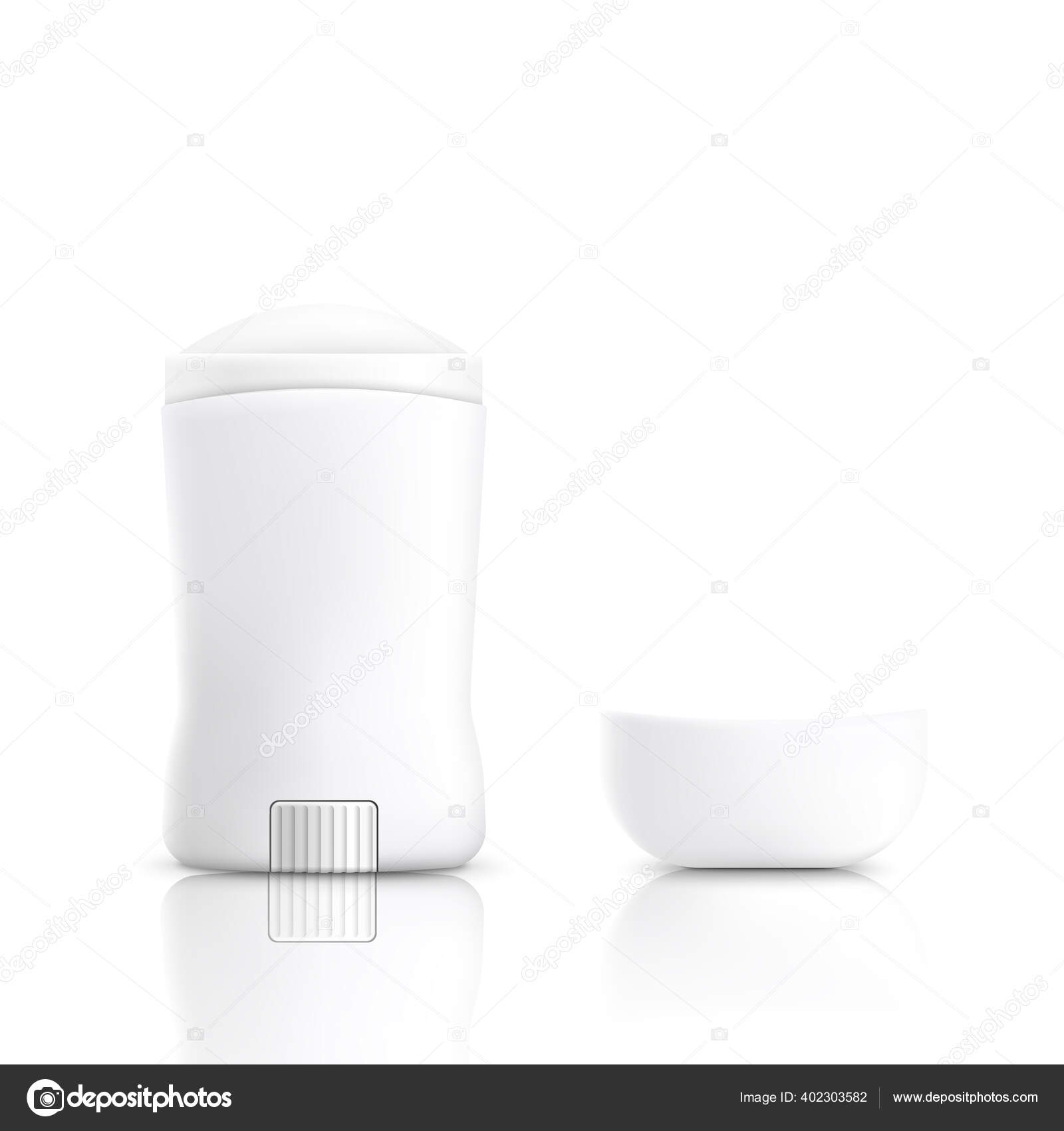 Detailed template of stick deodorant, realistic vector illustration ...