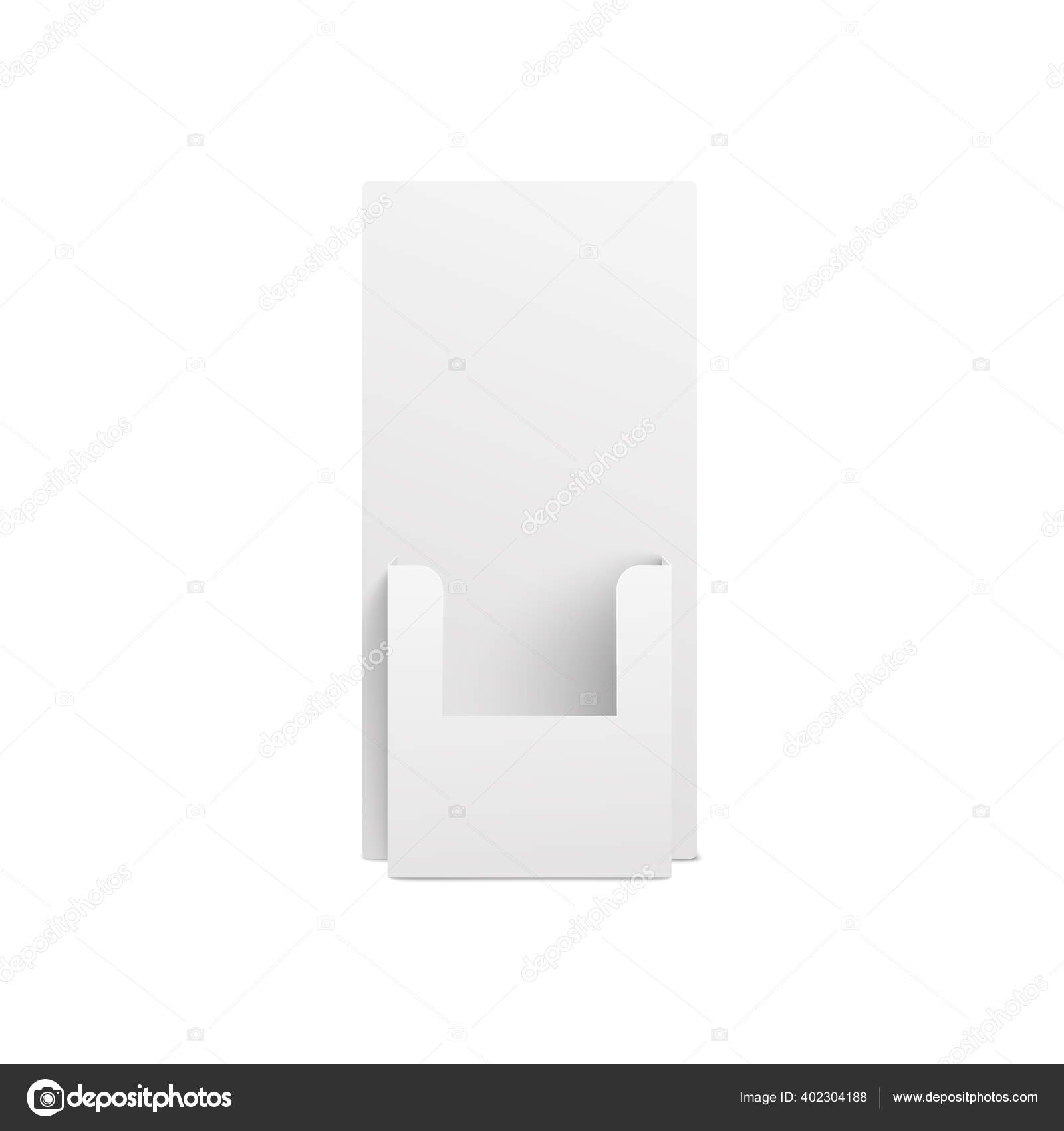 Realistic cardboard box template or mockup and display holder for ...