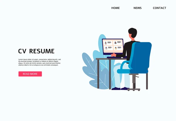 Cv cartoon Vector Art Stock Images | Depositphotos