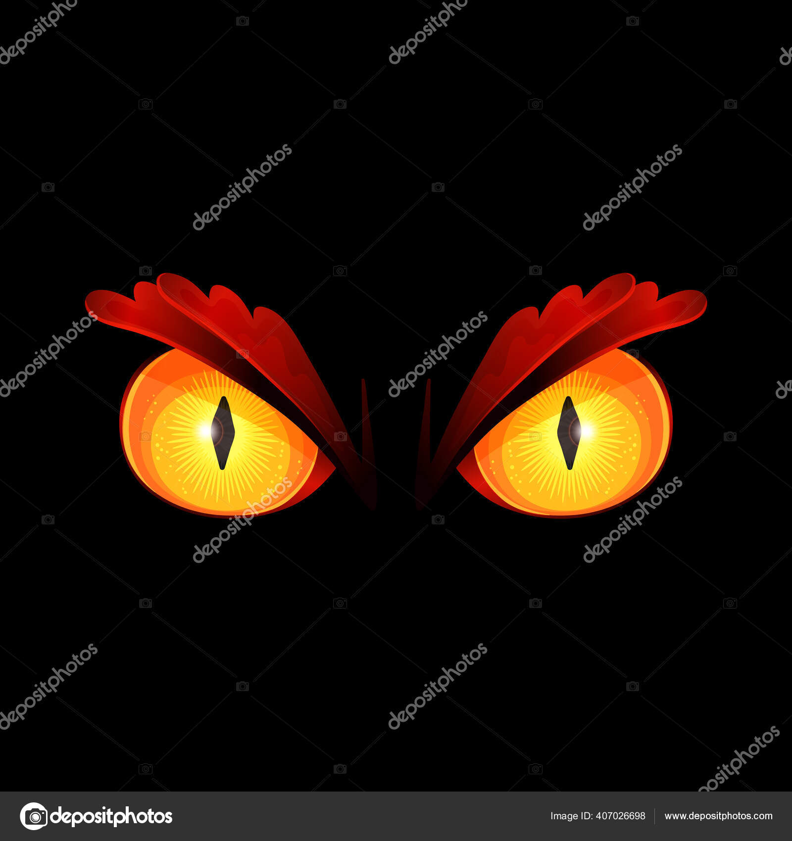 Scary yellow eyes. Stock Vector Image by ©Sabelskaya #407026698