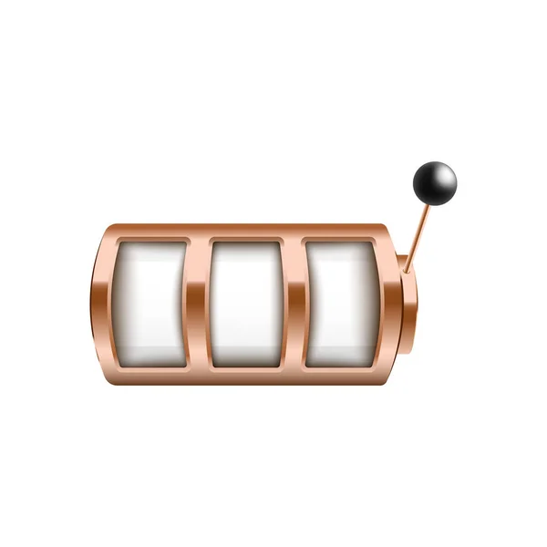 Golden slot machine with lucky three sevens jackpot in realistic style ...