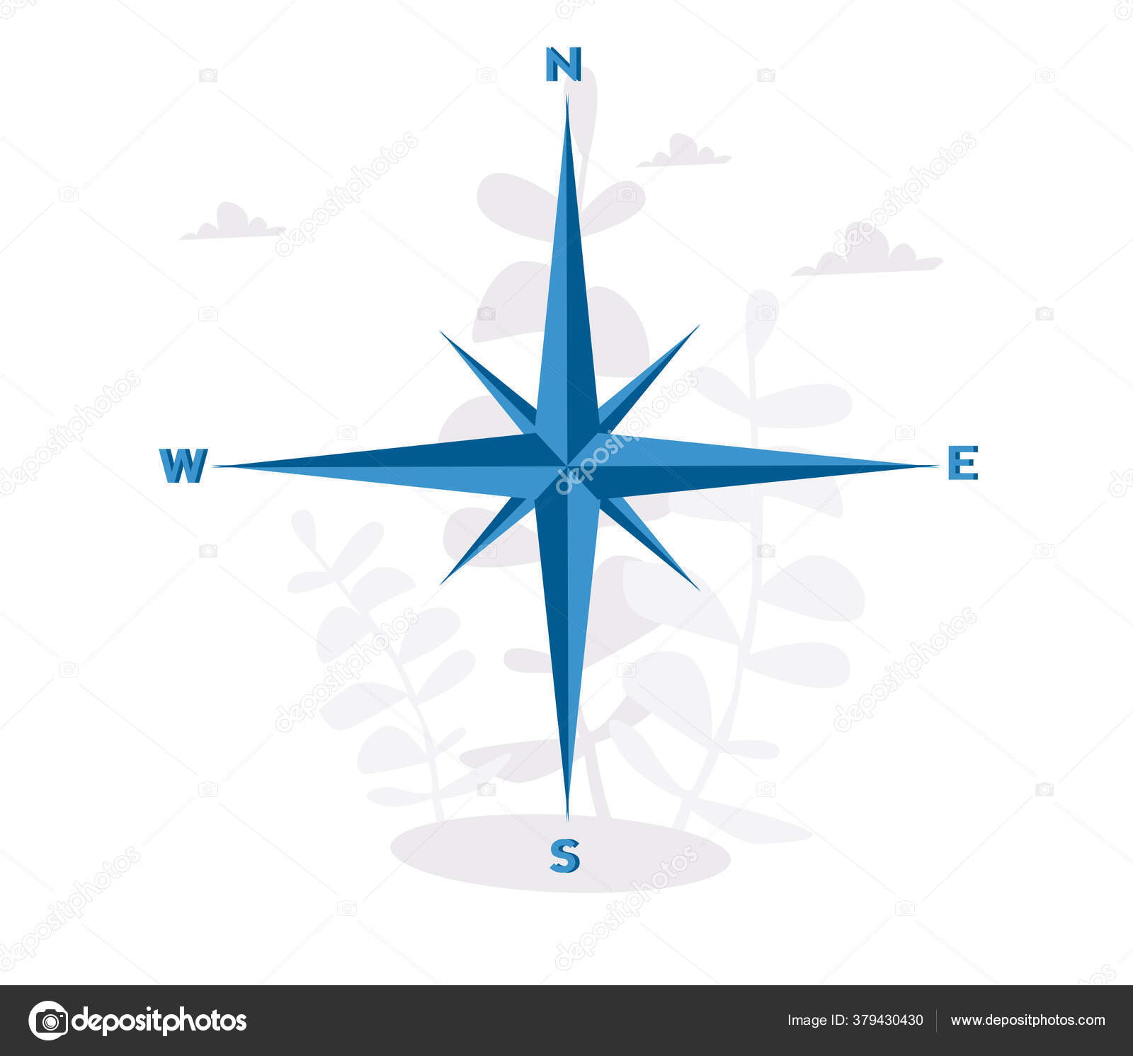 Illustration Vectorielle Dessin Animé Boussole Étoile Vecteur par ...