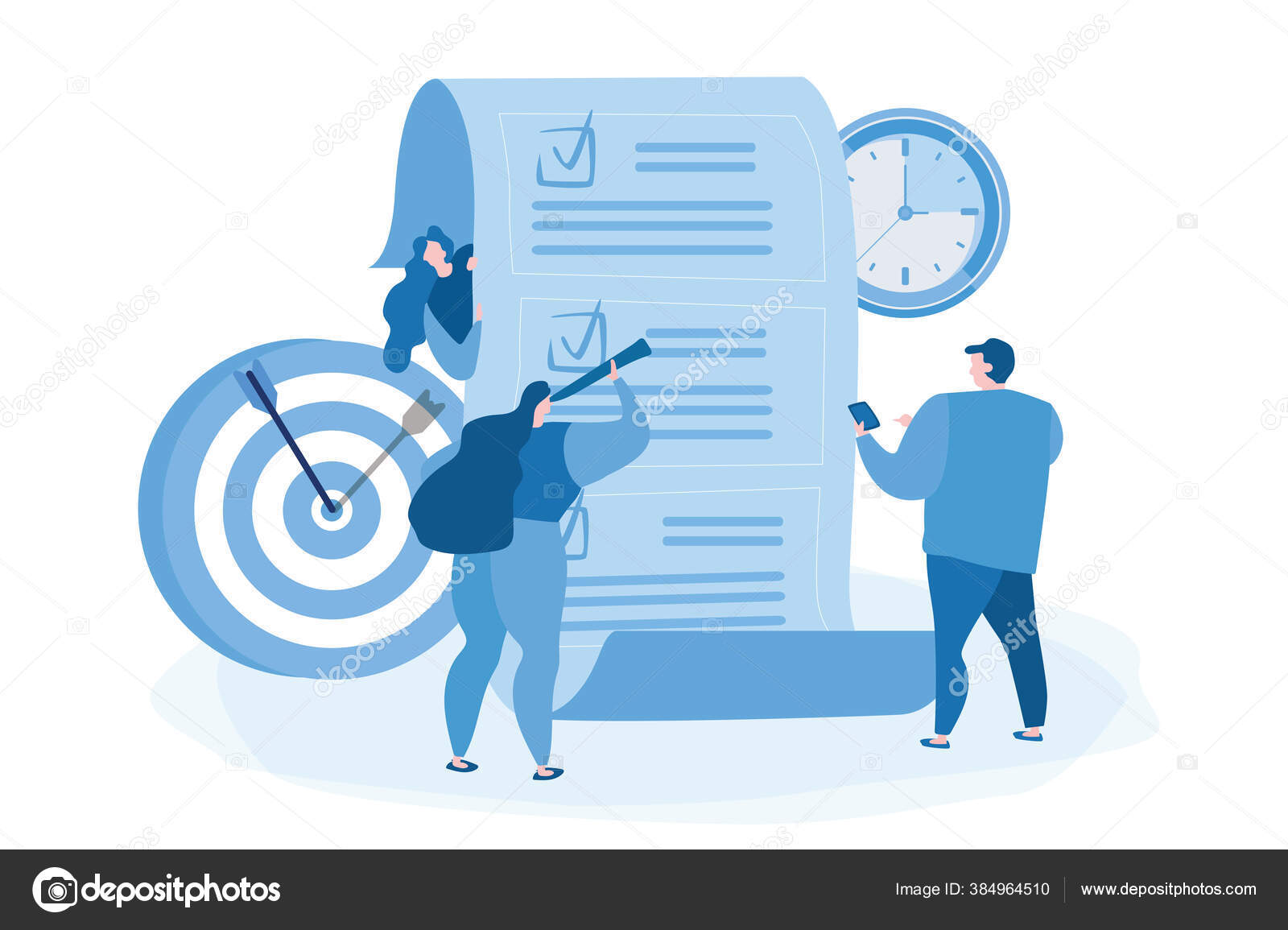 Discipline Vector Illustration Web Banner Infographics Mobile Stock ...
