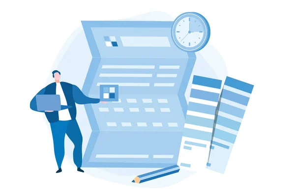 Busy graphic designer Vector Art Stock Images | Depositphotos