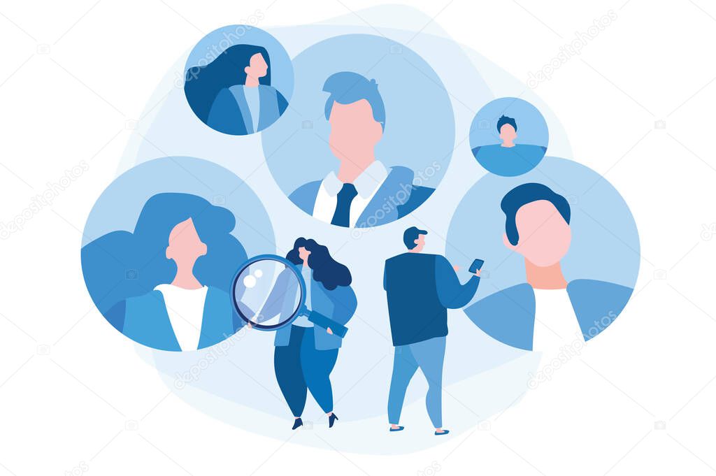 Nuevos miembros del equipo. Ilustración vectorial para banner web ...