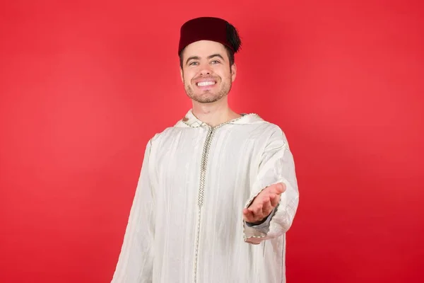 Handsome Young Man Wearing Traditional Turkish Hat Fez Showing Fingers ...