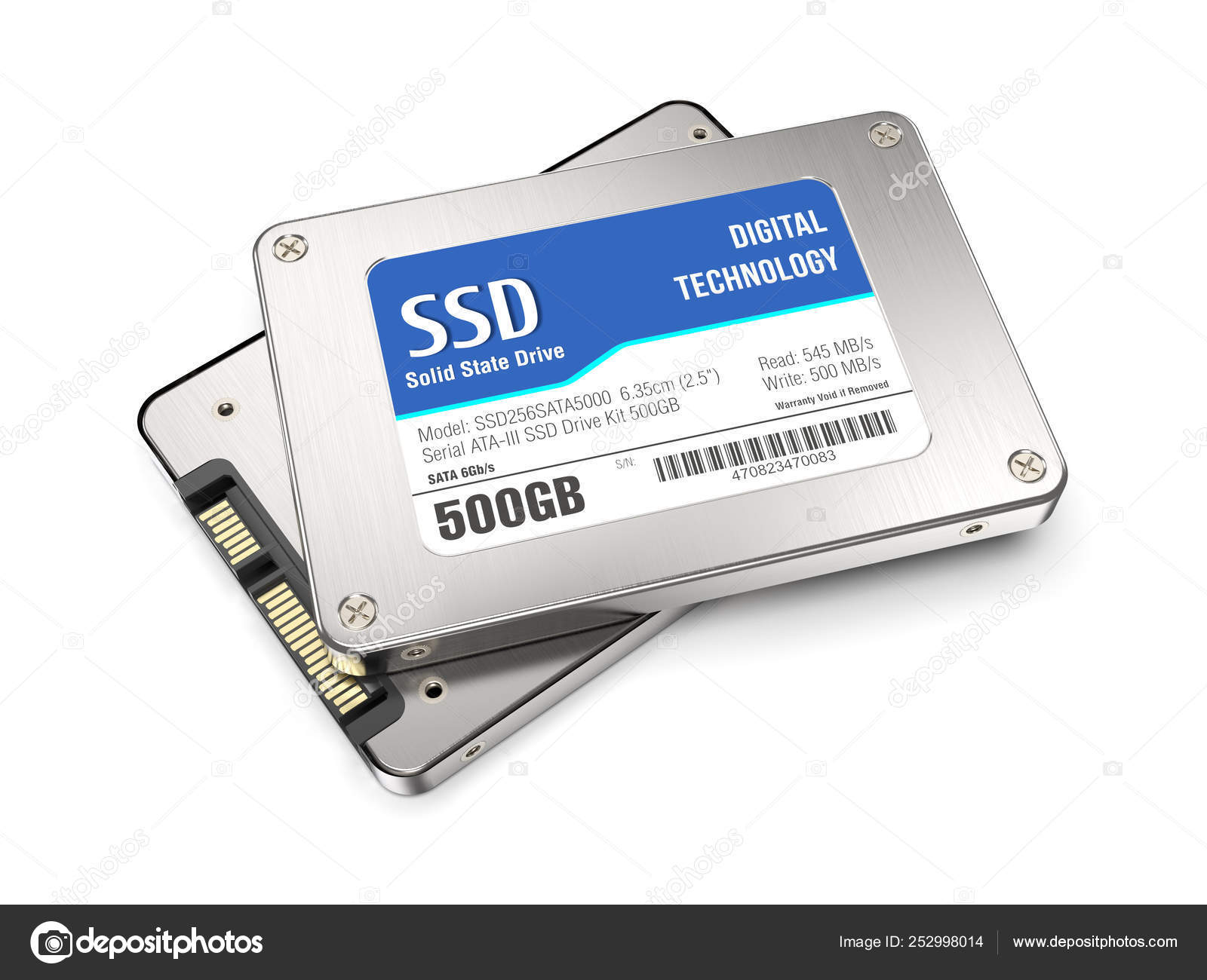 Two SSD isolated on white background 3d Stock Photo by ©aleksanderdnp ...