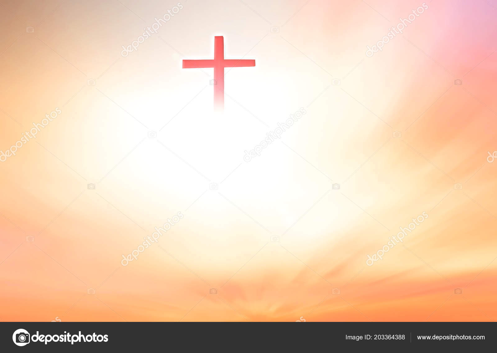 Cross Blurry Sunset Background Stock Photo by ©paulshuang 203364388