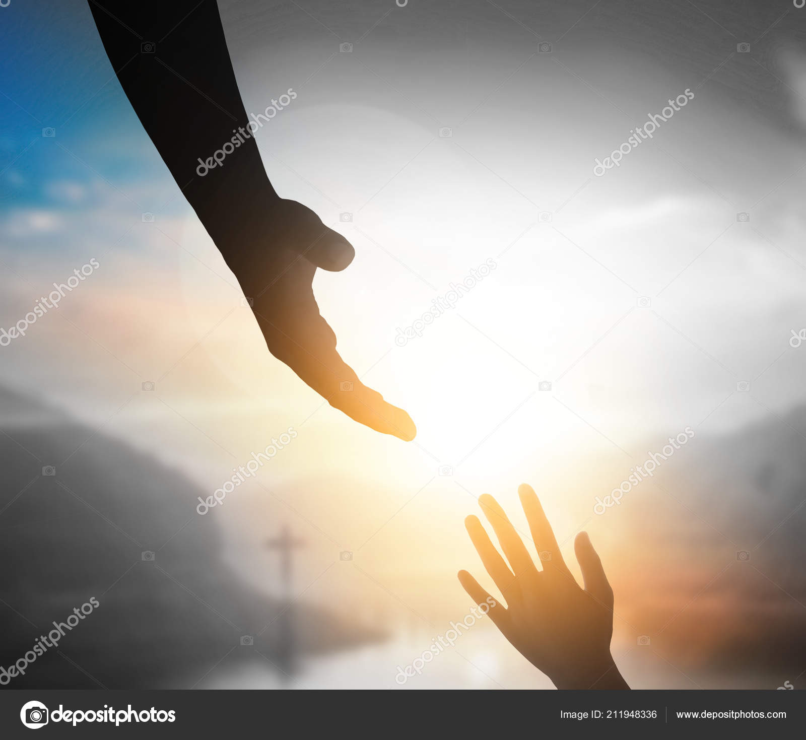 Praise Worship Concept Silhouette Christian Prayers Raising Hand While ... Praise Worship Concept Silhouette Christian Prayers Raising Hand While ...