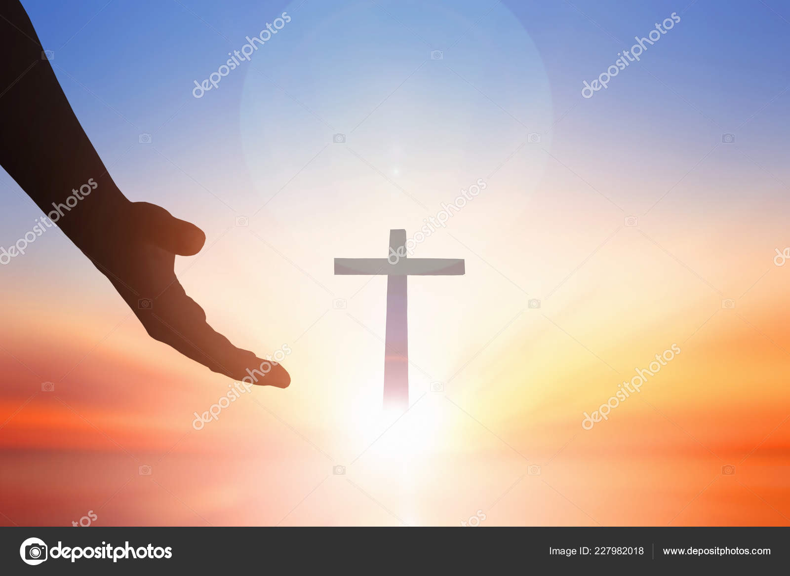 Jesus Helping Hand Conceptworld Peace Day Help Hand Sunset Background ...