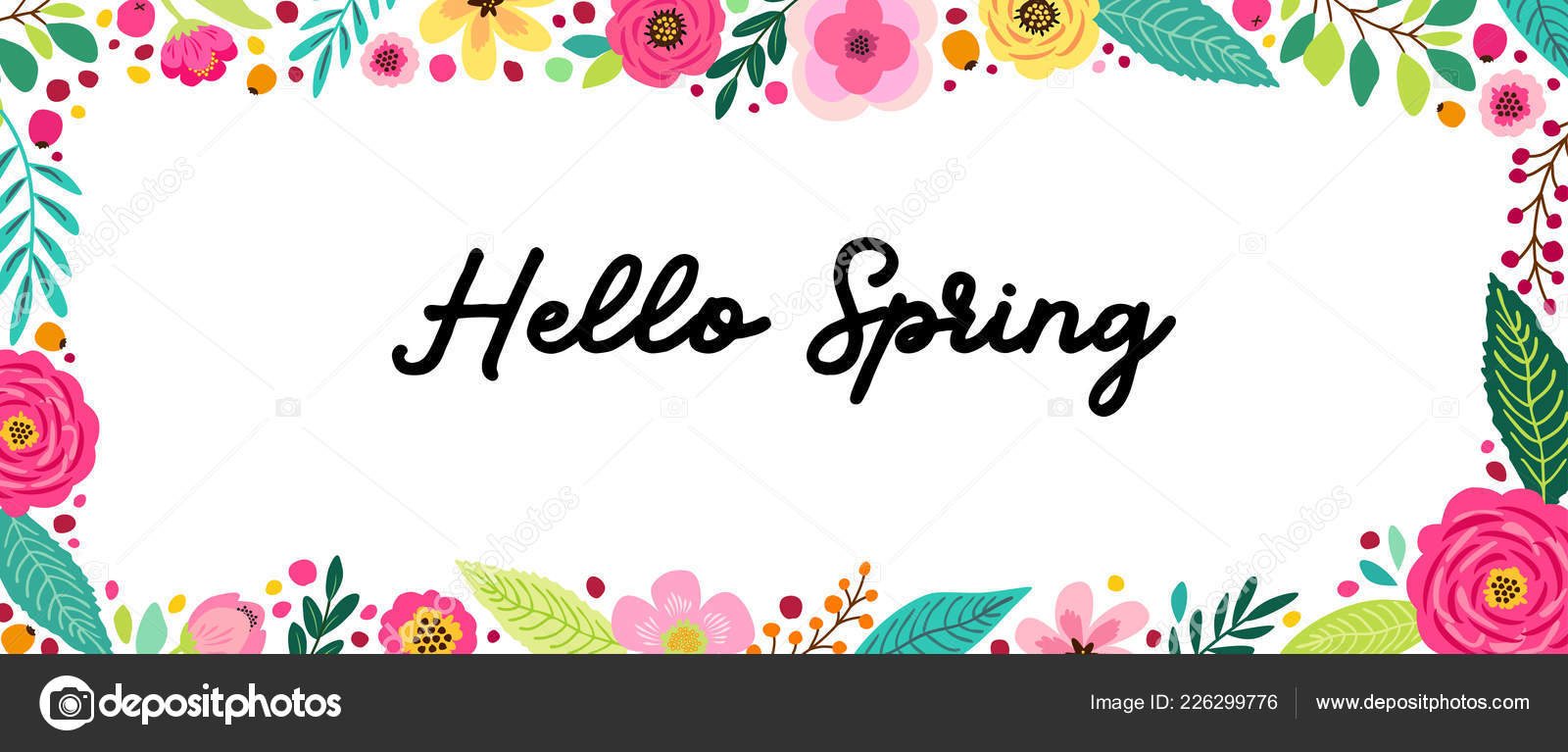 Cute Spring Flowers horizontal banner Stock Vector Image by ©IShkrabal ...