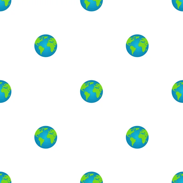 Seamless pattern with earth globe on white background. World map. Earth ...