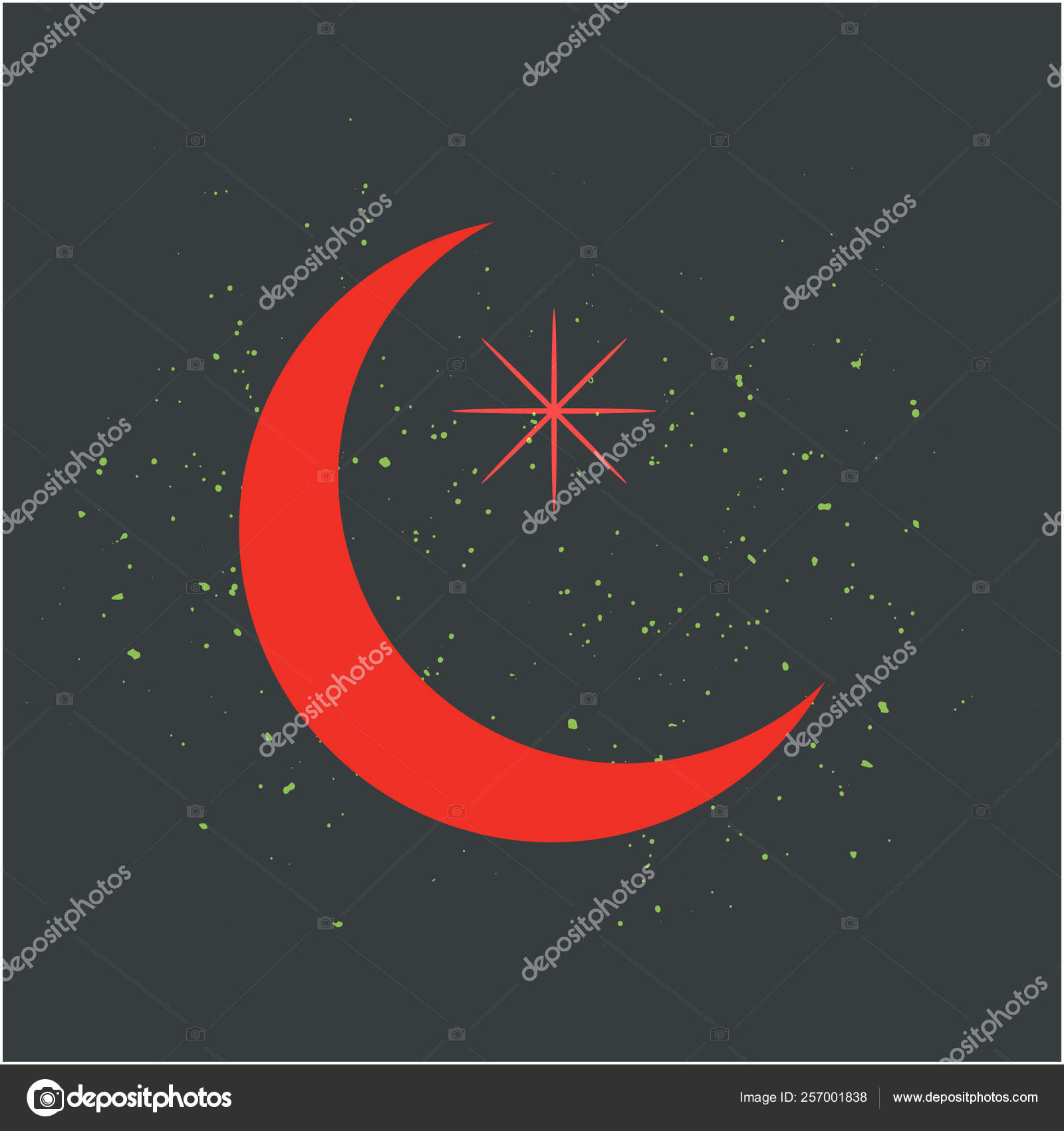 Islam symbol. Vector icon red Stock Vector Image by ©Nata_Prando #257001838