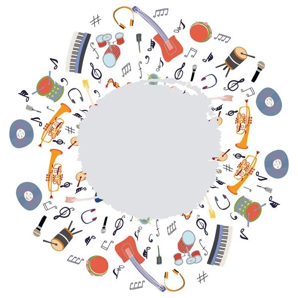 Musical instruments border Stock Vector Image by ©Nata_Prando #271285876