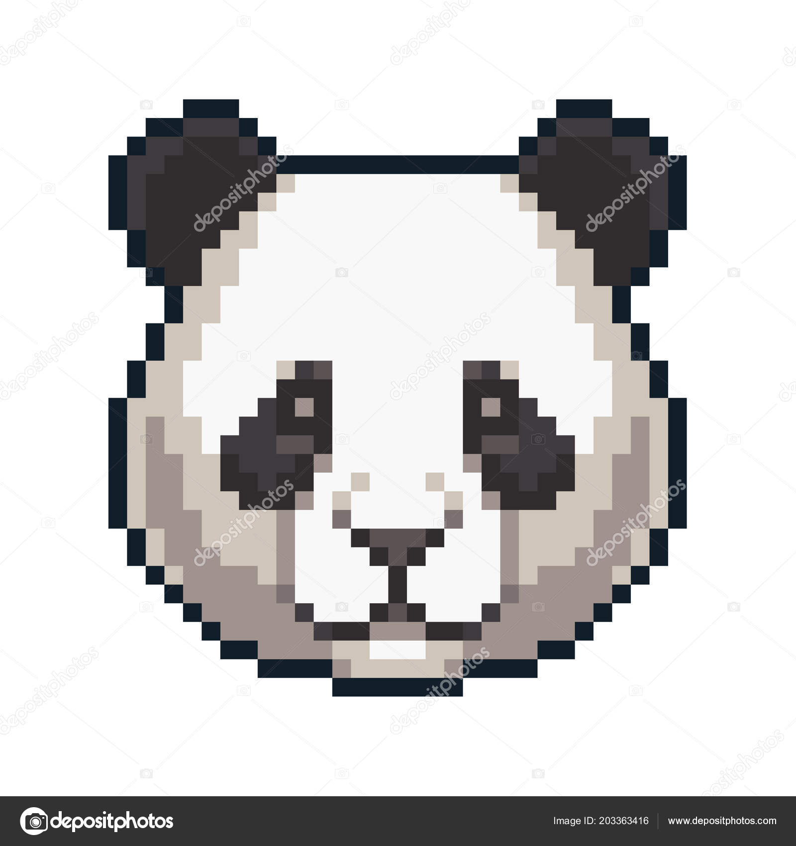 Cute Panda Pixel Art
