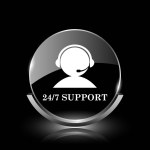 24-7 Support icon Stock Photo by ©valentint 46330363