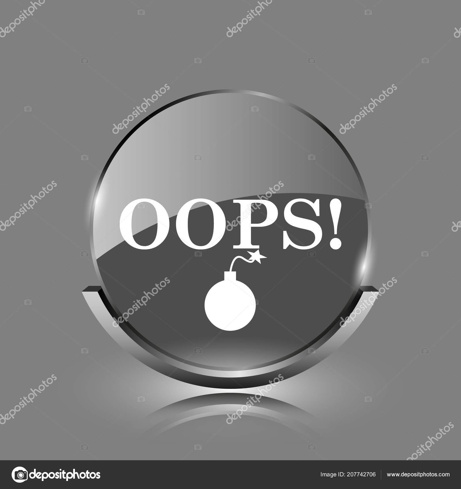 Oops icon — Stock Photo © valentint #207742706
