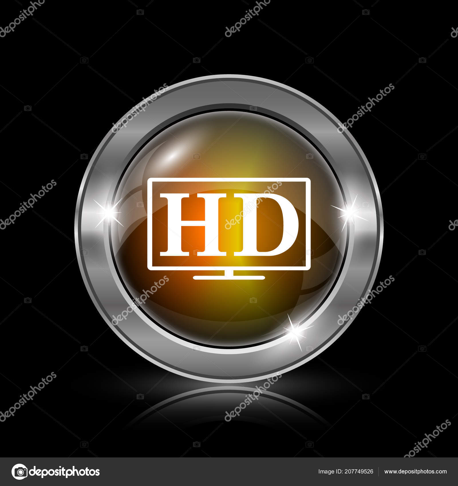 HD TV icon — Stock Photo © valentint #207749526