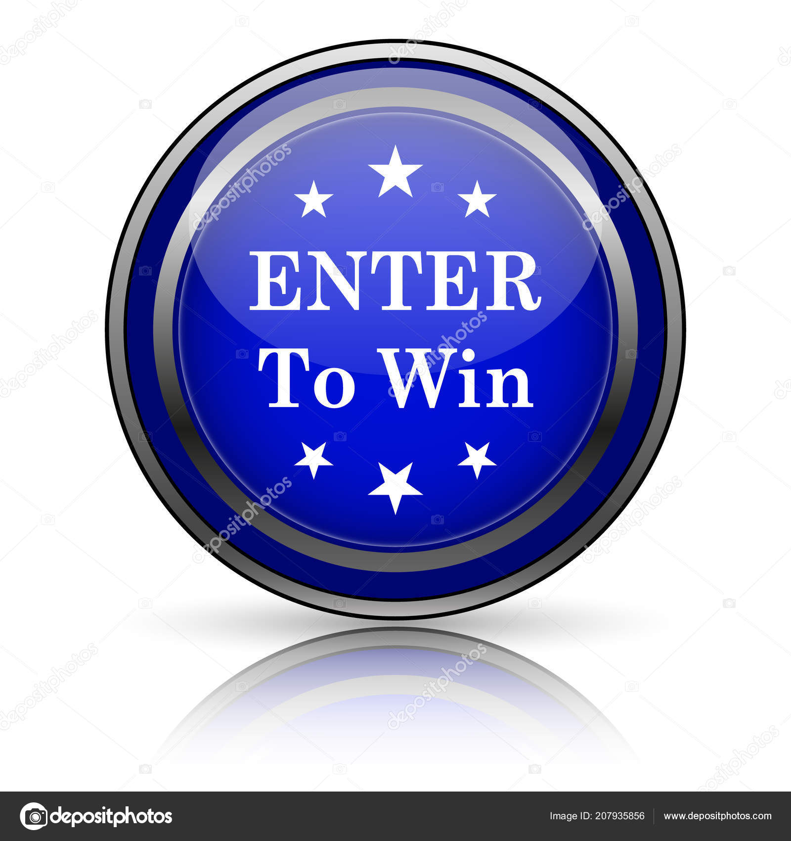 Enter To Win Button Blue