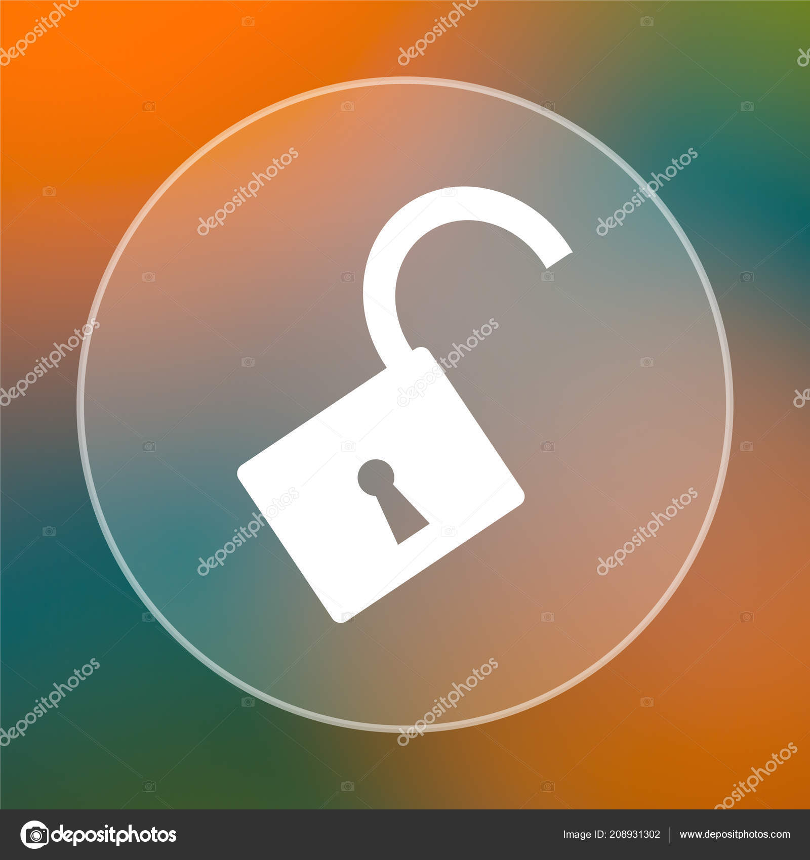 Open lock icon — Stock Photo © valentint #208931302