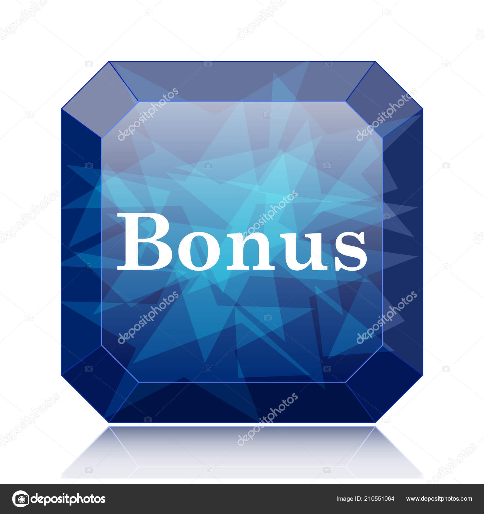 Bonus Icon Blue Website Button White Background — Stock Photo ...