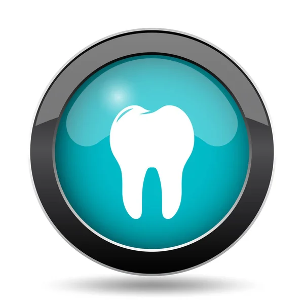 Tooth icon. Tooth website button on white background - Stock Image ...