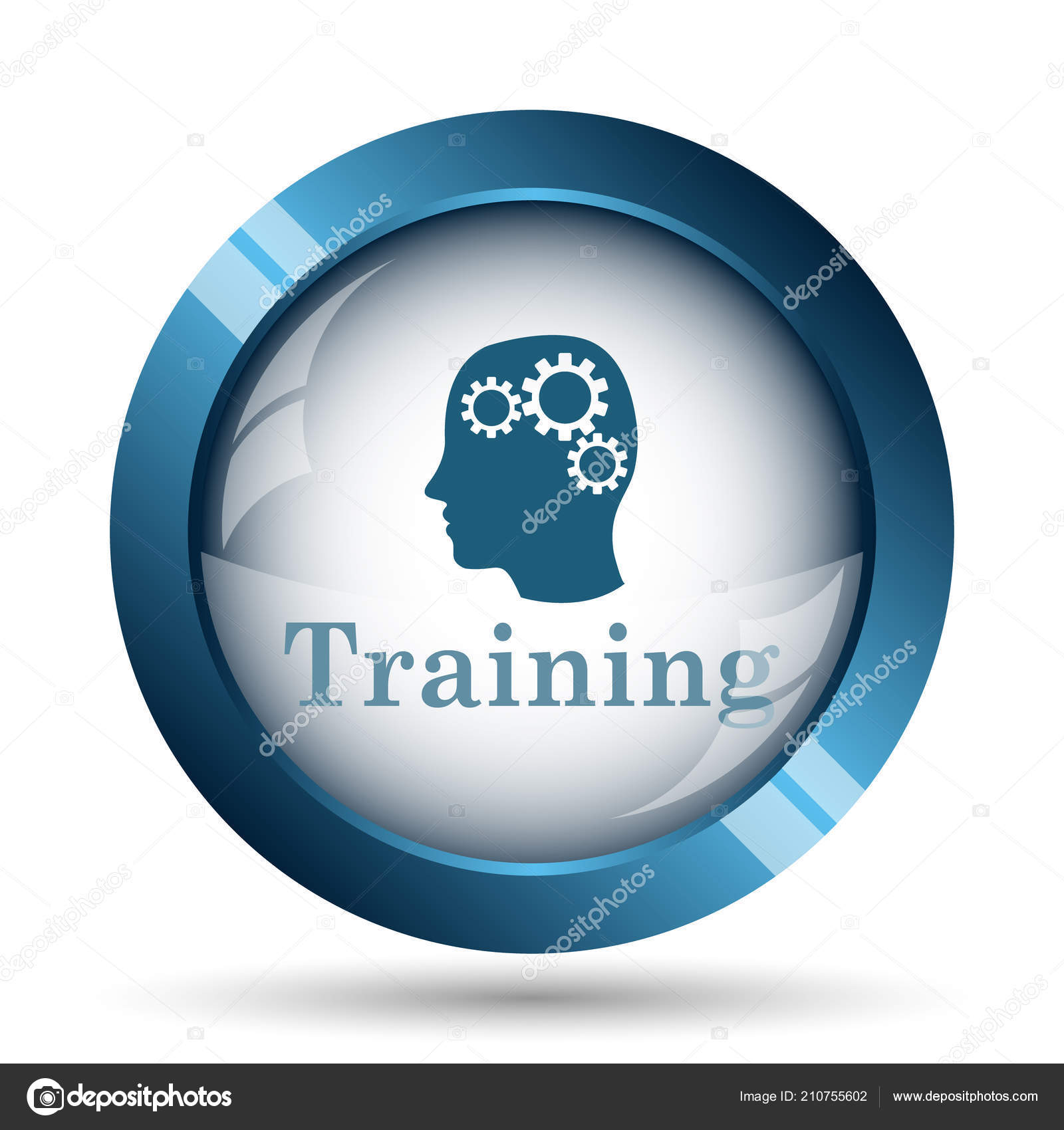Training Icon Internet Button White Background Stock Photo by ...