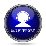 24-7 Support icon Stock Photo by ©valentint 46330363