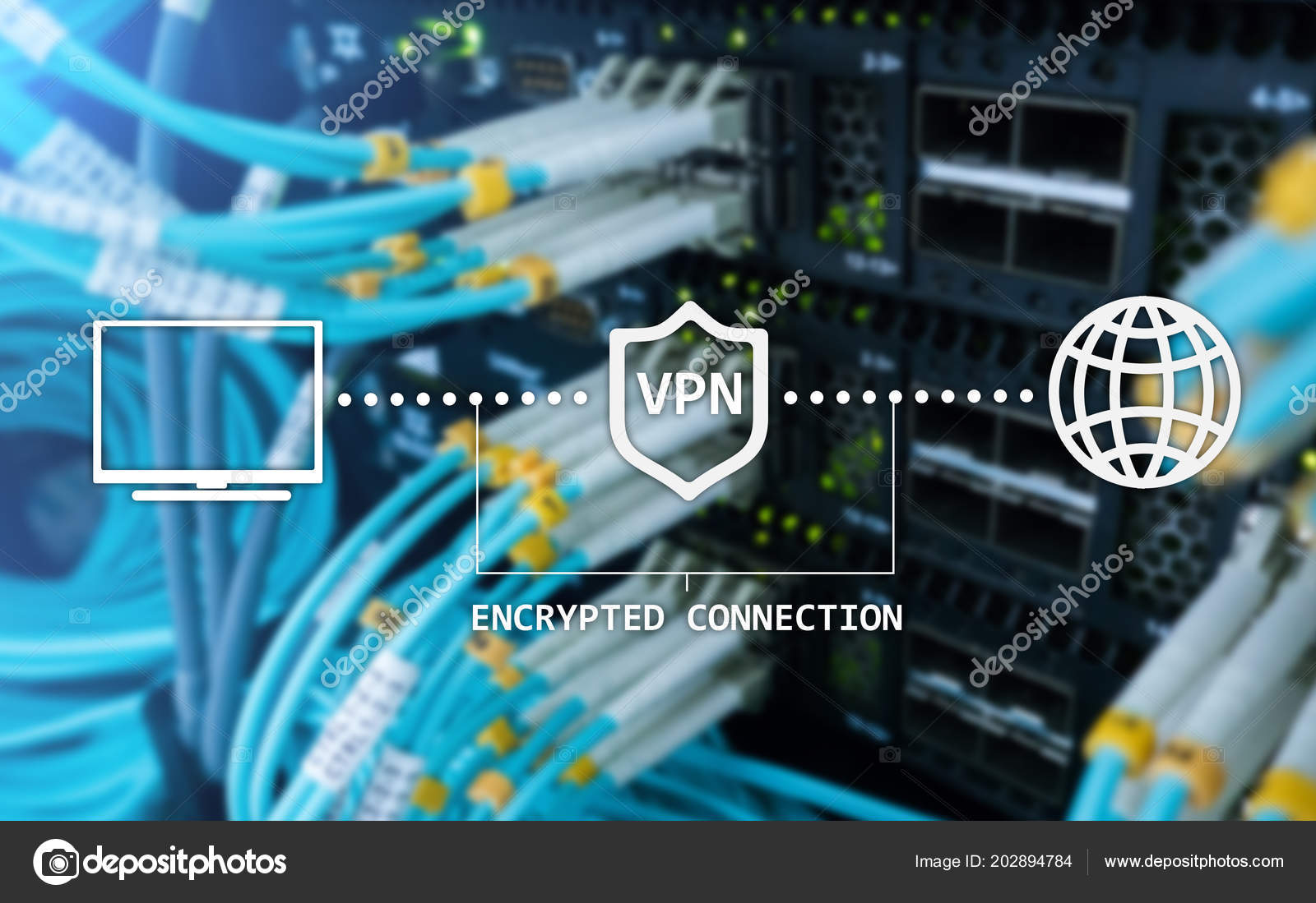 Virtual Private Network Vpn Data Encryption Substitute — Stock Photo ...