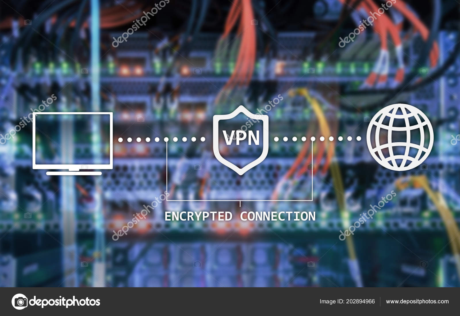 Virtual Private Network Vpn Data Encryption Substitute — Stock Photo ...