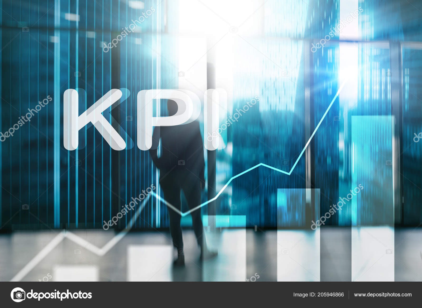 Kpi Key Performance Indicator Graph Blurred Background Stock Photo by ...