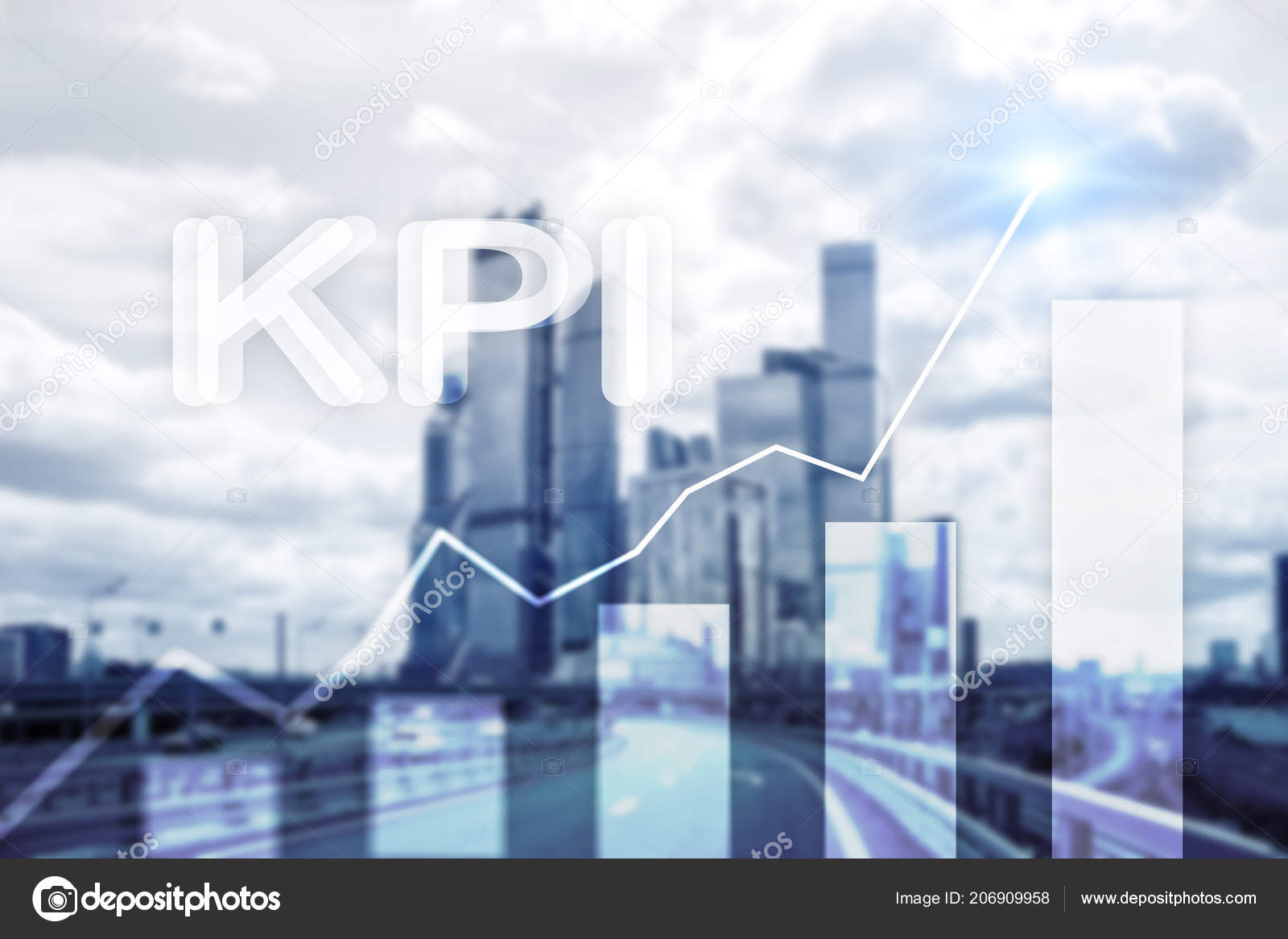 Kpi Key Performance Indicator Graph Blurred Background Stock Photo by ...