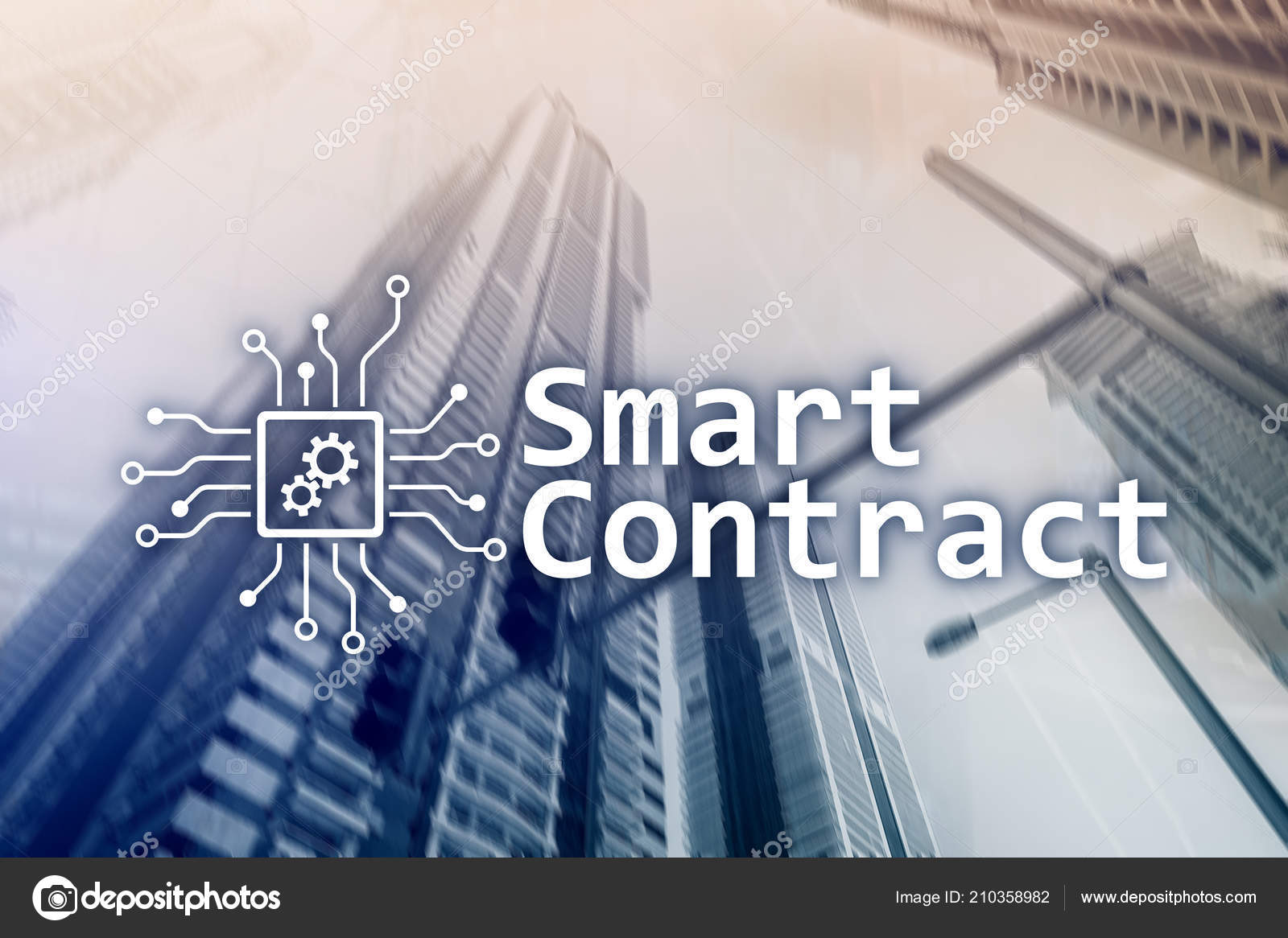 Smart Contract Blockchain Technology Business Finance Tech Concept ...