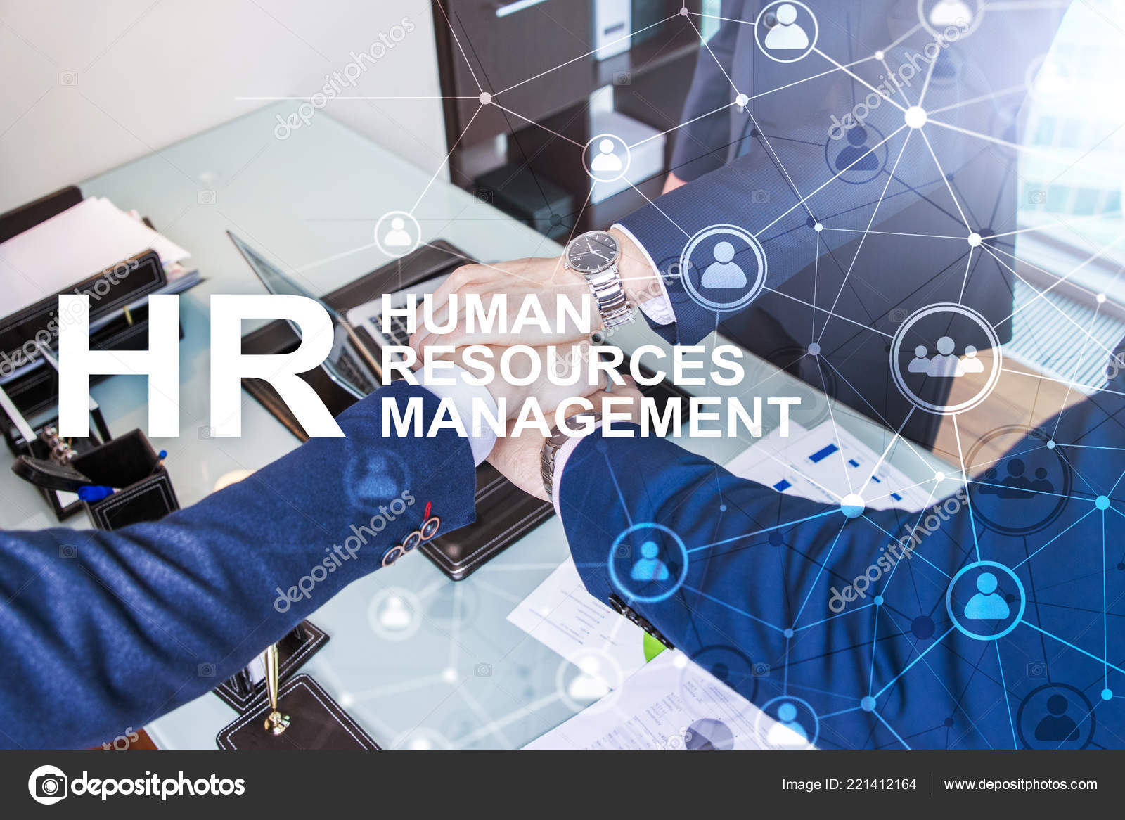 Human Resource Management Team Building Recruitment Concept Blurred ...