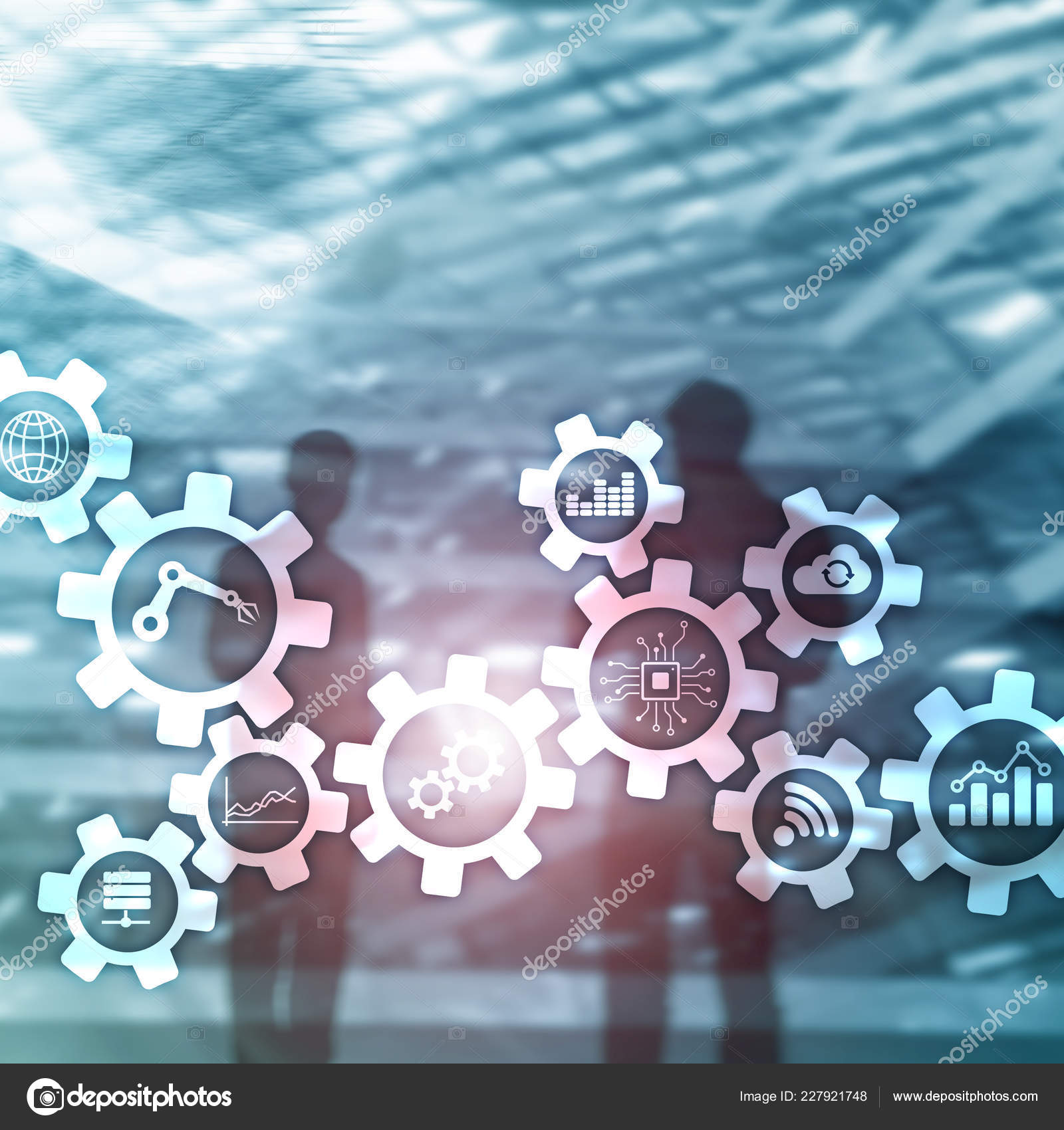 Automation Technology Smart Industry Concept Blurred Abstract ...