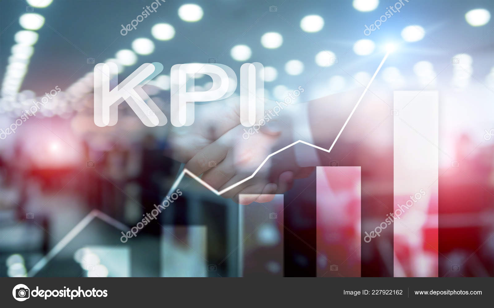 Kpi Key Performance Indicator Graph Blurred Background Stock Photo by ...