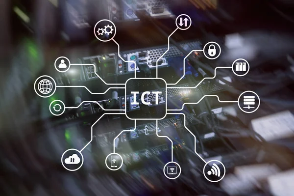Ict Information Communications Technology Concept Server Room ...