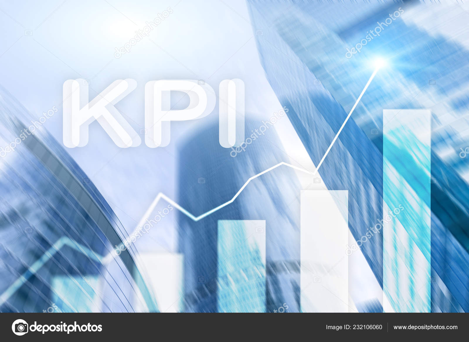 Kpi Key Performance Indicator Graph Blurred Background Stock Photo by ...