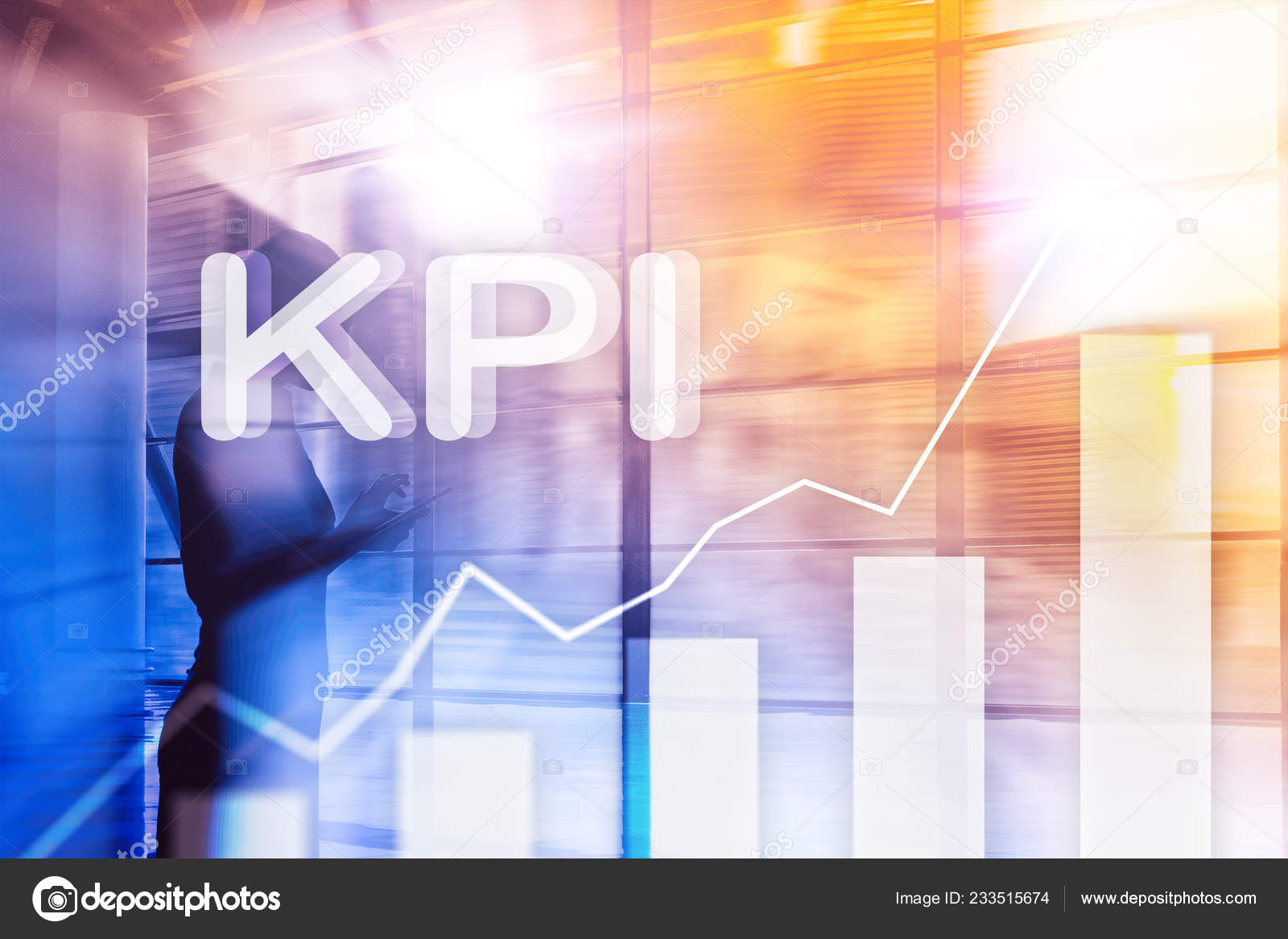 Kpi Key Performance Indicator Business Technology Concept Multiple ...