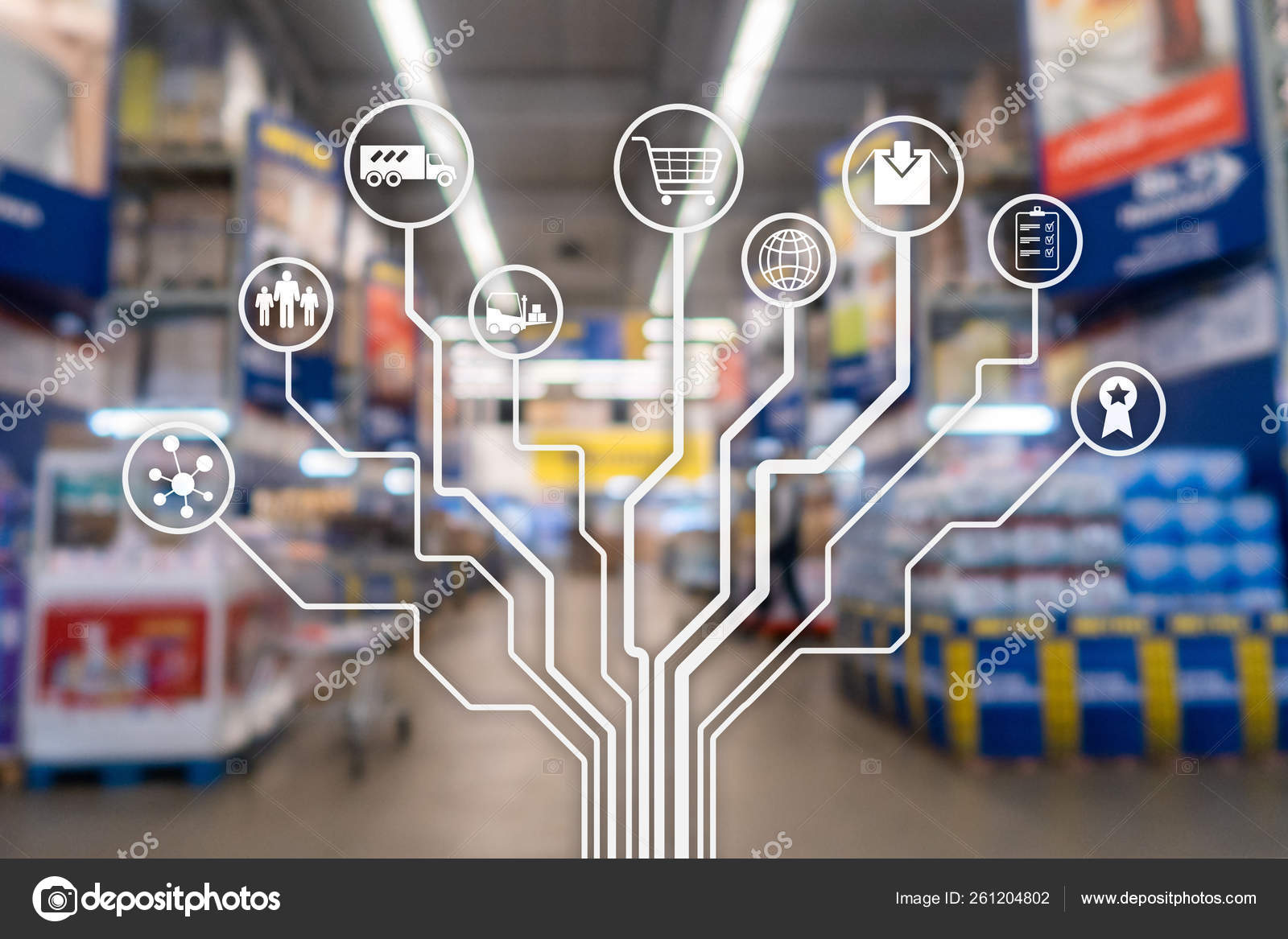 Retail concept marketing channels E-commerce Shopping automation on ...