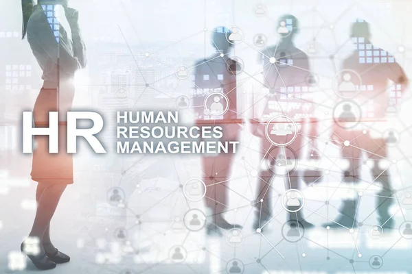 Human Resource Management Team Building Recruitment Concept Blurred ...