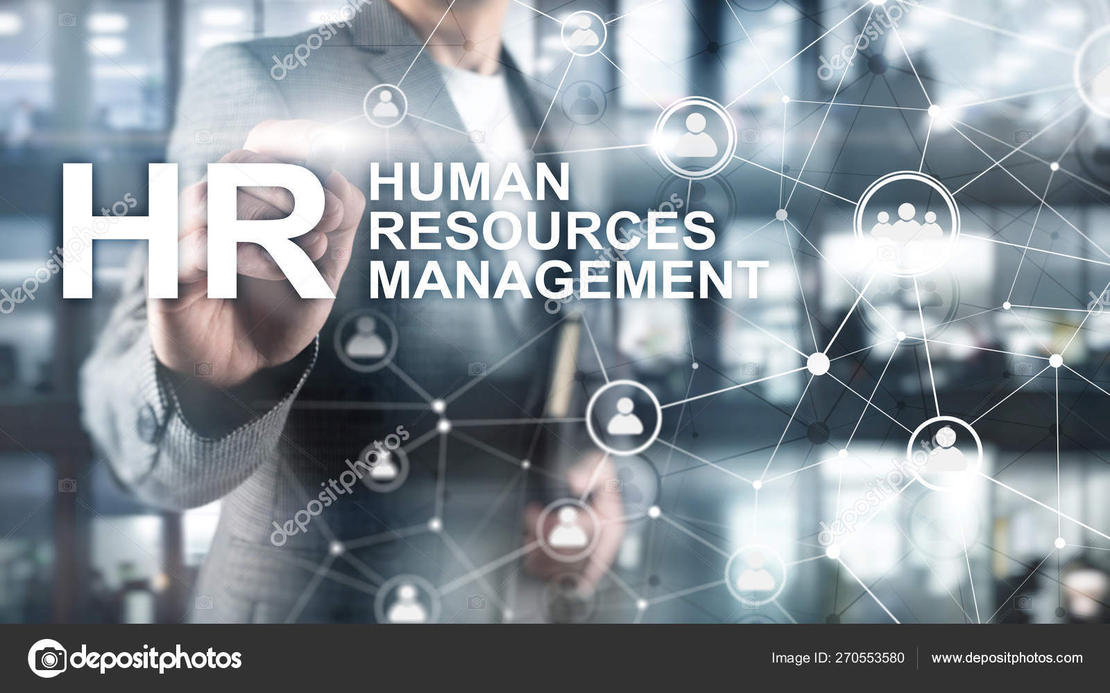 Human resource management, HR, Team Building and recruitment concept on ...